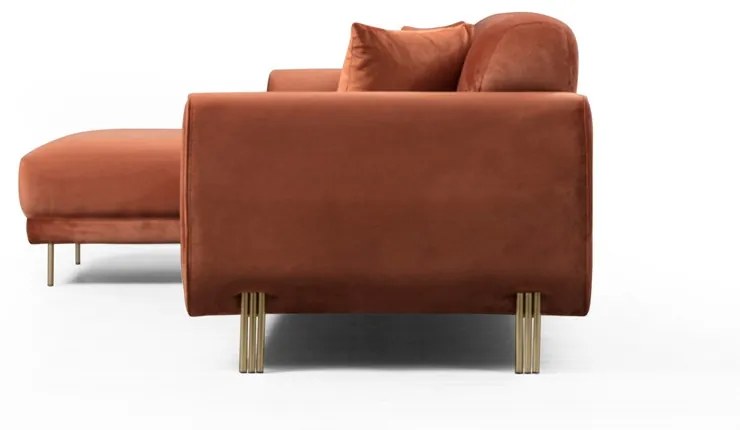 Designová sedačka Haylia 287 cm skořicová - levá