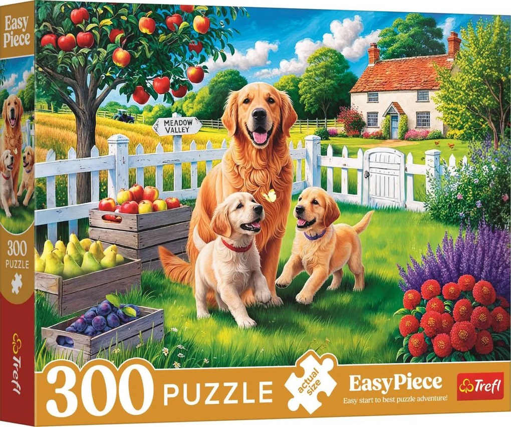 TREFL PUZZLE Easy Piece Psi na venkově 60x40cm 300 dílků skládačka tr23101