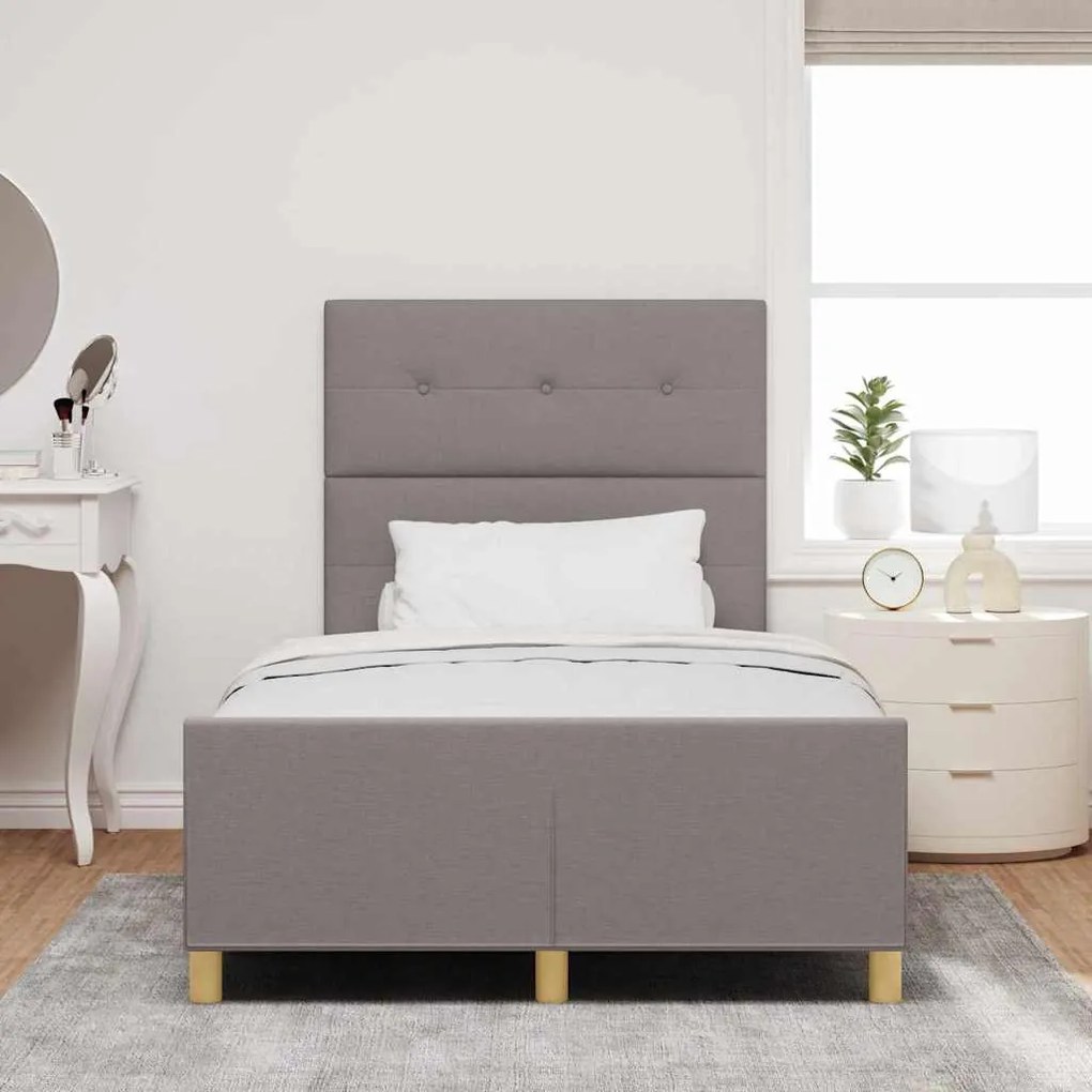 Rám postele s čelo Taupe 120 x 200 cm textil 3344722