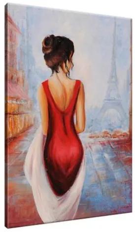 Ručně malovaný obraz Procházka při Eiffelově věži 70x100cm RM2434A_1AB