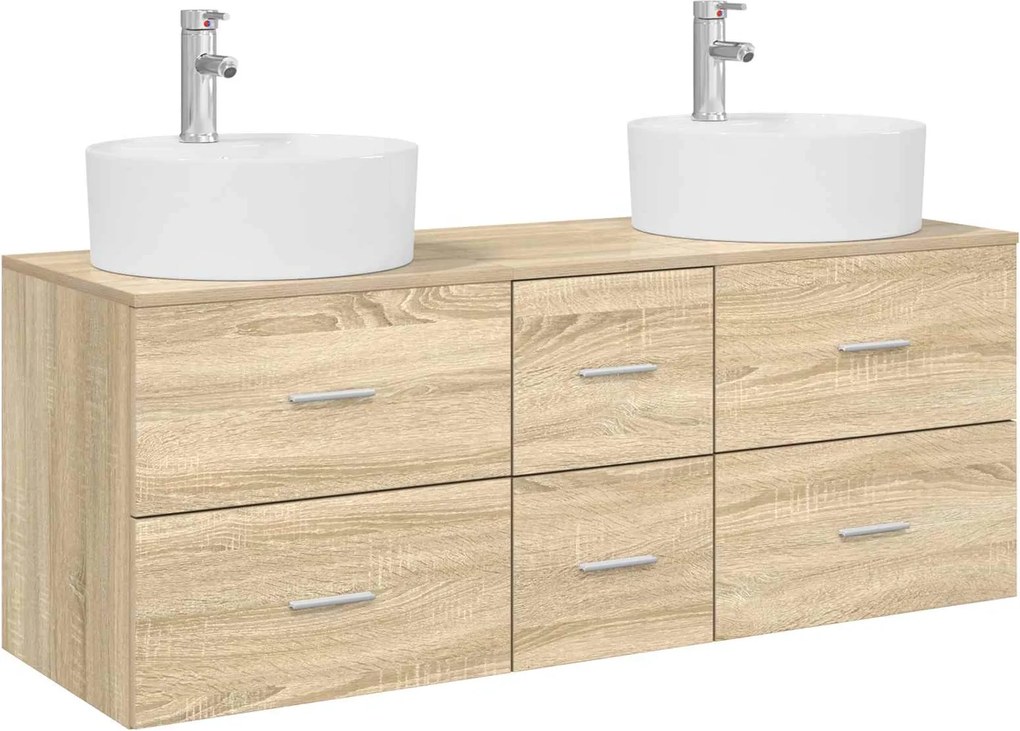 Sada koupelnového nábytku 3 ks Dub sonoma 49,5 x 44,5 x 65 cm 3405885