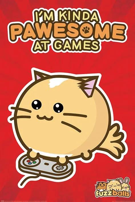 Postershop Plakát - Fuzzball (Pawsome Gamer)