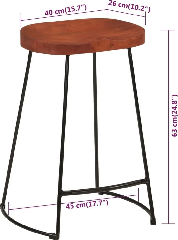 vidaXL Barové stoličky Gavin 2 ks 45 x 40 x 63 cm masivní mangovník [344915] Barva: Hnědá