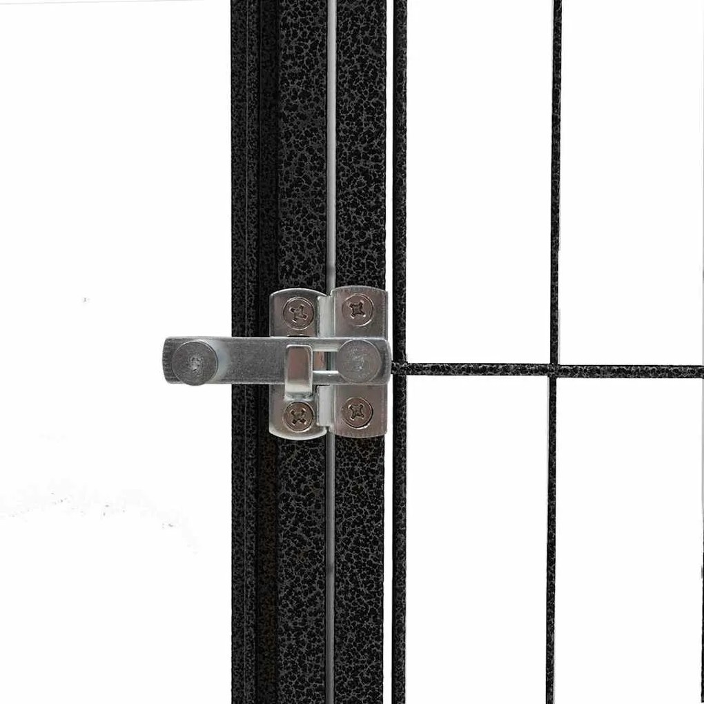 Ohrádka pro psy 6 panely černá 50 x 100 cm práškovaná ocel 171792