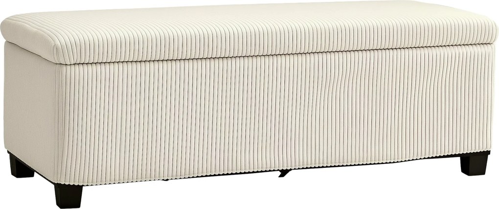 HOMCOM Úložný Ottoman s kordurovou čalouněním, úložný box se ocelovými nohami, úložná lavice do obývacího pokoje, ložnice, chodby 112 x 42 x 40 cm, bé
