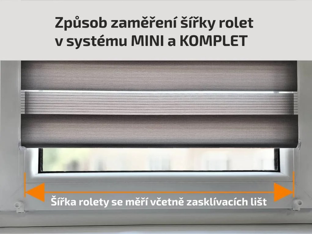 ZEBRA-SHOP Roleta DEN A NOC / MINI / RAINBOW / BÍLO-ŠEDÁ / BH 3105 Barva mechanizmu: hnědá, Výška: 220, Šířka: 101