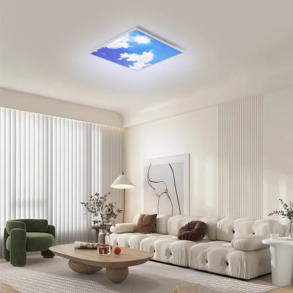 BRILAGI-LED Stm svítidlo SLIMFRAME SKY LED/58W/230V 60x60 cm stříbr/modrá+DO