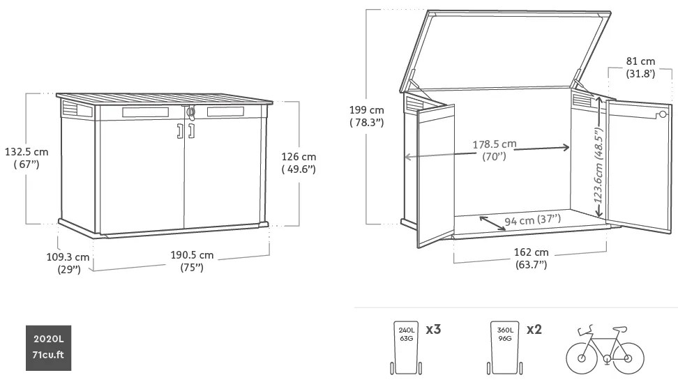 Úložný box GRANDE STORE Keter 191x110x133cm