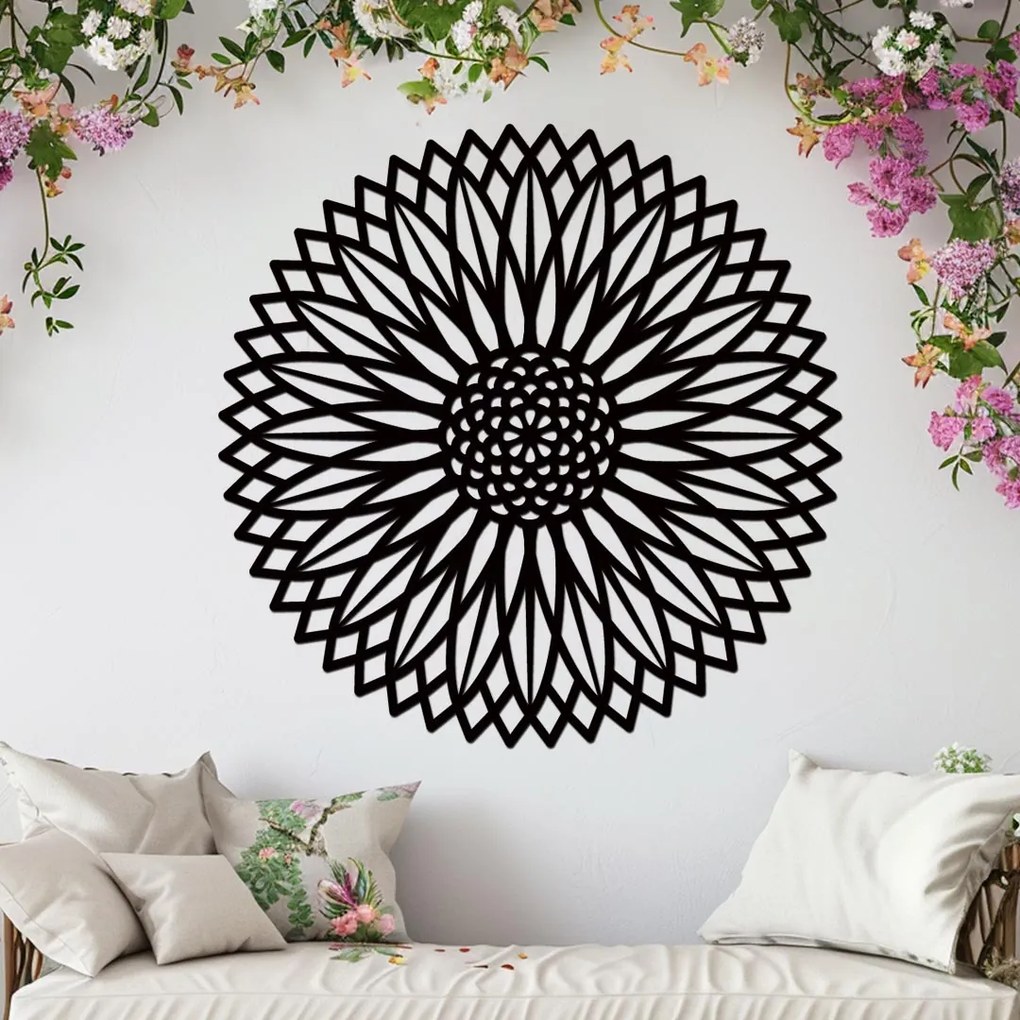 dřevo života Dřevěná mandala DŮVĚRY Zvolte rozměr (cm): 60x60, Zvolte barvu dekoru: Černá