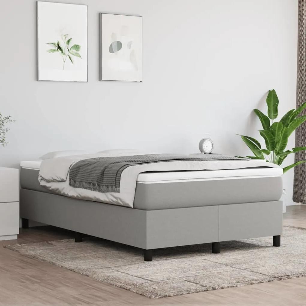 vidaXL Box spring postel s matrací 120x200 cm textil [3144412] Barva: Tmavě šedá