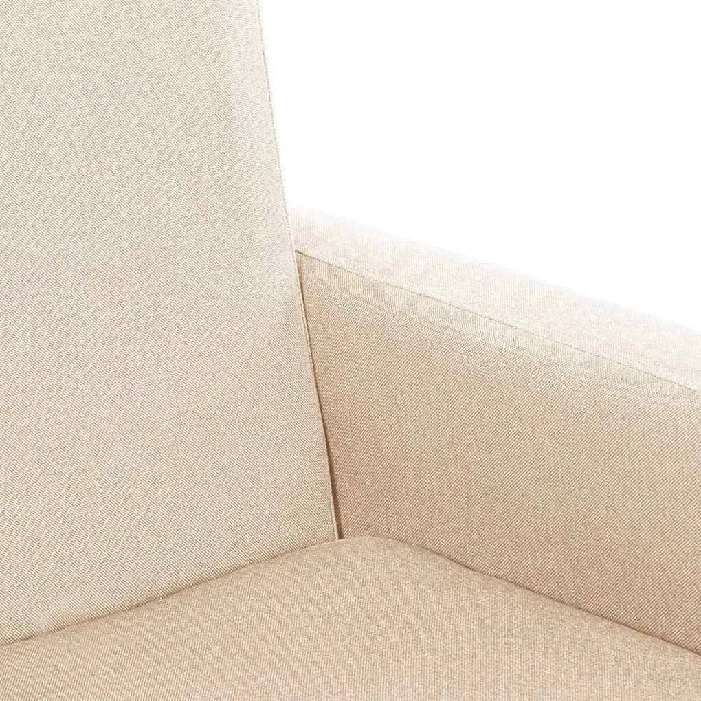 Houpací křeslo krémové textil 329424
