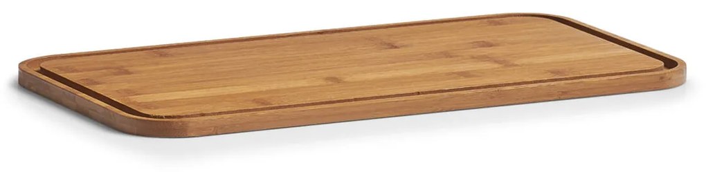 Kovový chlebník s bambusovým víkem,  31 x 18 x 12,5 cm