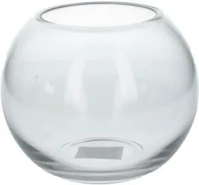 Skleněná váza boule - silné sklo , průměr 15 cm