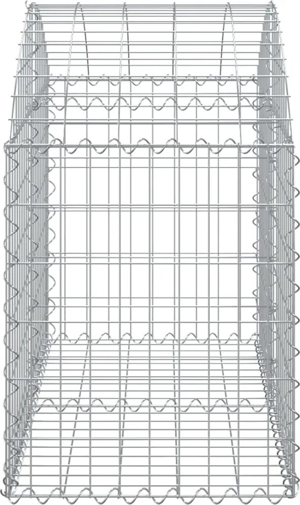 Klenutý gabionový koš 100 x 50 x 60/80 cm pozinkované železo 153433