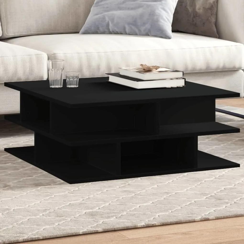vidaXL Konferenční stolek 70 x 70 x 29 cm kompozitní dřevo [840744] Barva: Černá