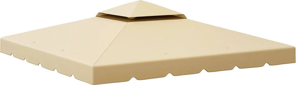 Náhradní plachta Outsunny pro altán s rozměry 3 x 3 m - Vysoce hustý polyester 170 g/m²