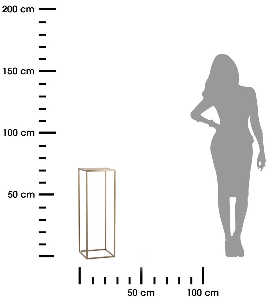 STOJAN NA KVĚTINÁČ SIMPLE1 70X24X24 CM ZLATÁ