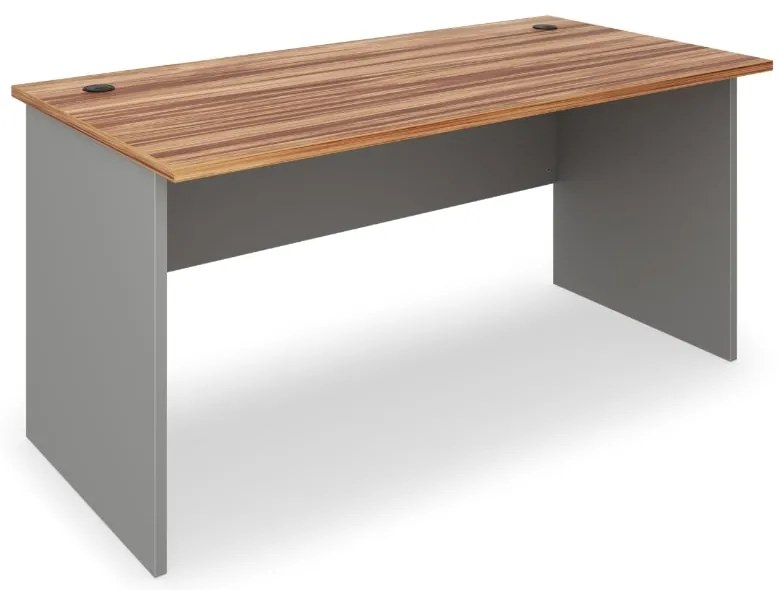 Stůl SimpleOffice 160 x 80 cm, ořech vlašský / šedá