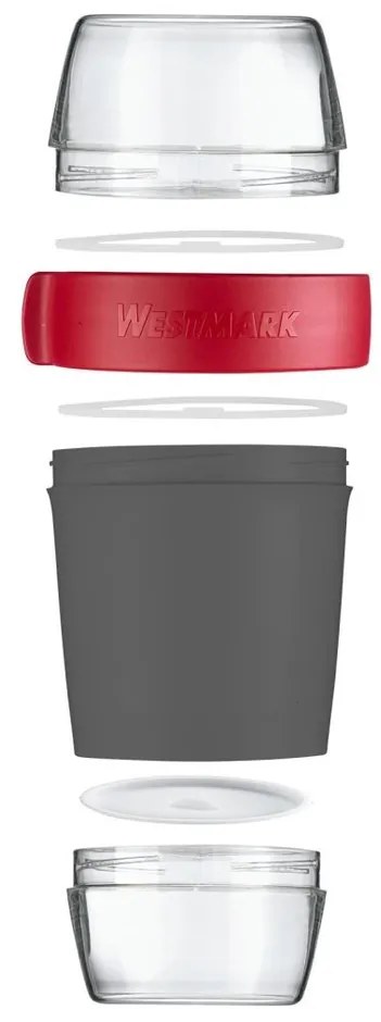 Westmark Třídílná dóza na jídlo, 1150 ml, antracit, L