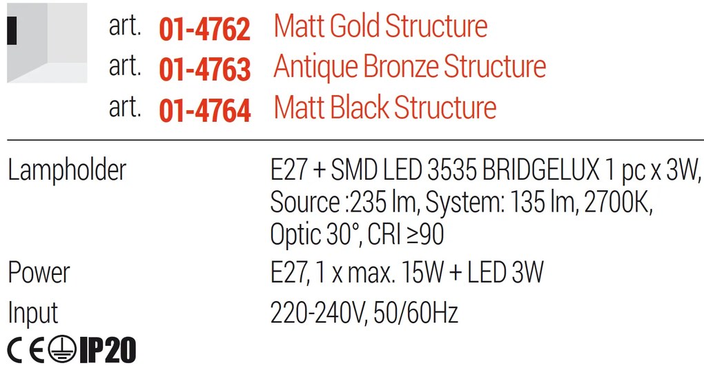 Světla a lustry REDO GROUP Redo NEMIA lampa k posteli s USB 1xE27 + LED 3W 2700K zlatá Barva stínidla: Šedá