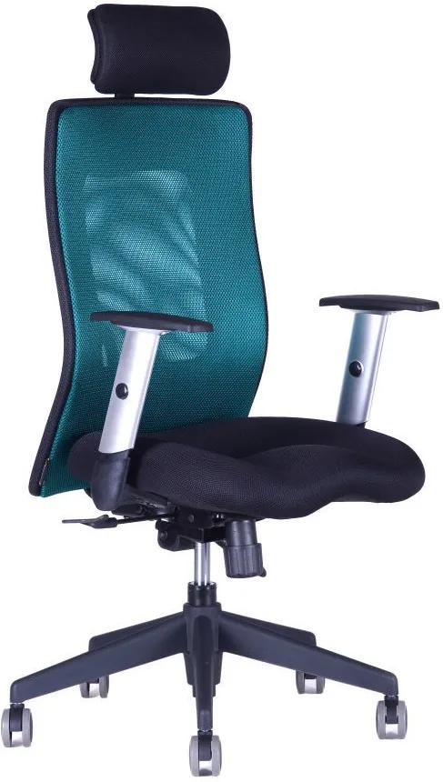 Kancelářská židle na kolečkách Office Pro CALYPSO XL SP1 - s područkami a podhlavníkem Zelená 1511