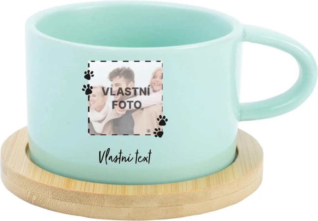 Personalizovaný keramický hrníček "MAKRONKA" s fotkou mazlíčka a textem