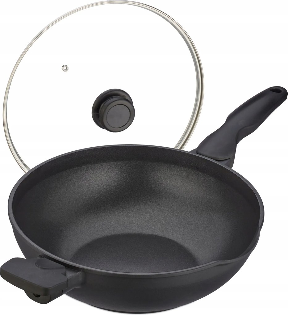 Wok Relaxdays Black Rose 30 cm