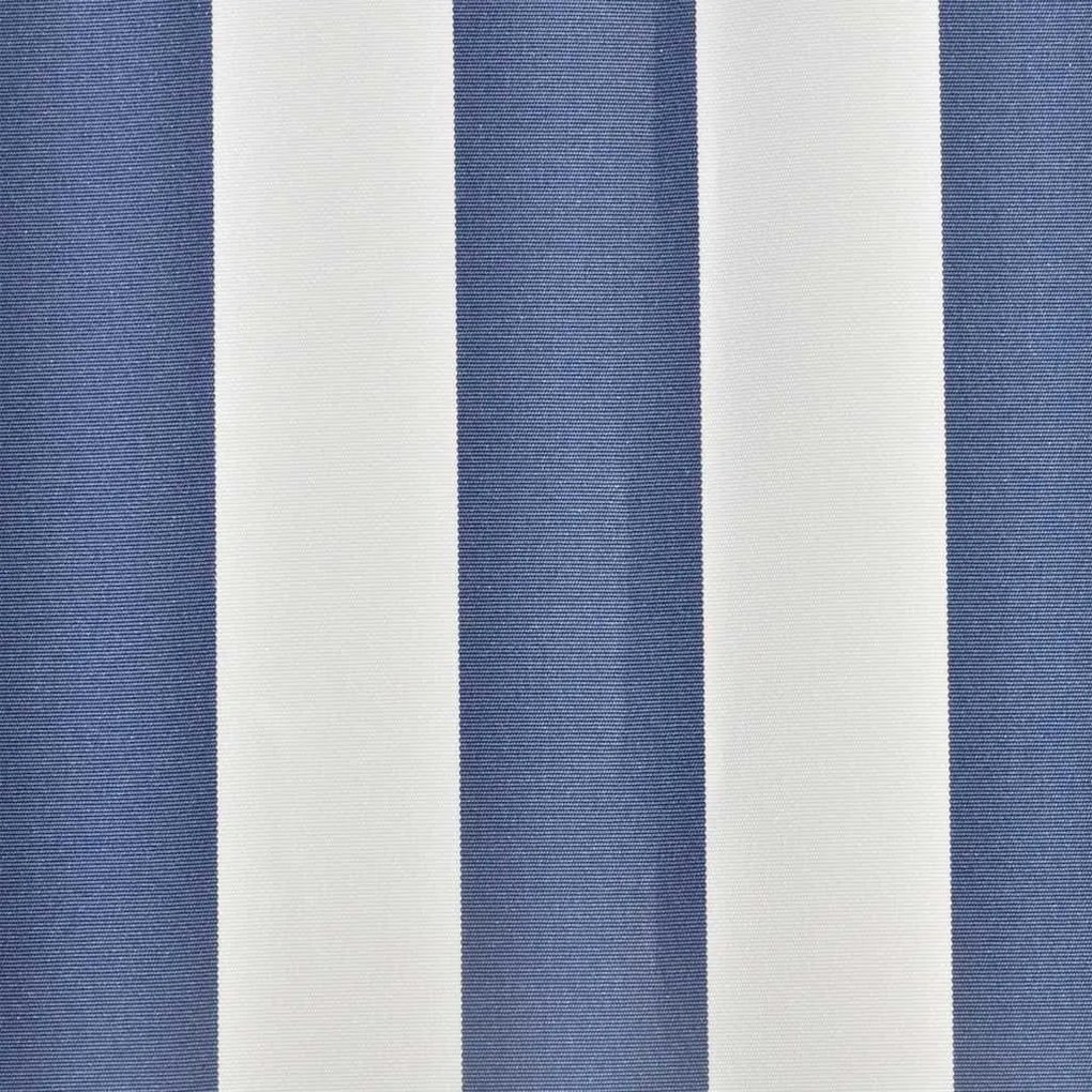 Náhradní plachta na markýzu modrá a bílá 300 x 250 cm polyesterová 141010