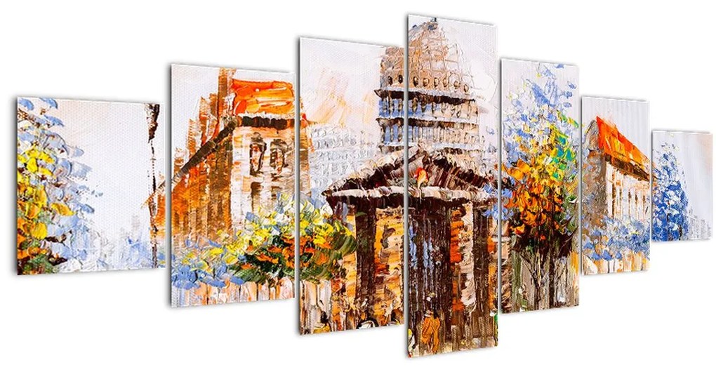 Obraz - Malovaná městká památka (210x100 cm)