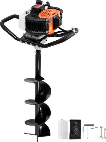 Vykopávač děr pro plynové sloupky 43CC 1250 W s 20,3 cm vrtáky pro farmu a zahradu