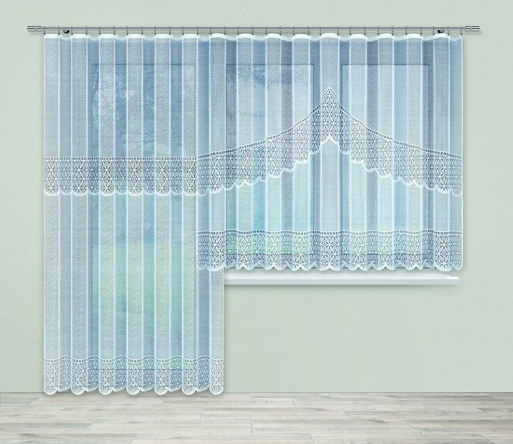 Dekorační žakárová záclona s řasící páskou AMON 160 bílá 300x160 cm MyBestHome