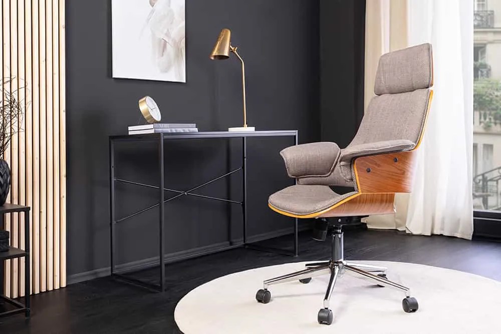 Designová kancelářská židle Uriela ořech / šedá