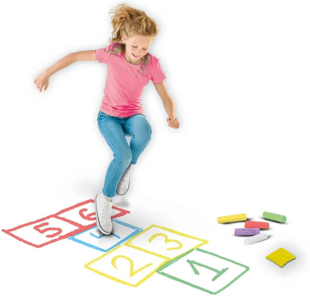 SES CREATIVE Hra s barevnými křídami na ven 5v1 *SPOLEČENSKÉ HRY* 02207