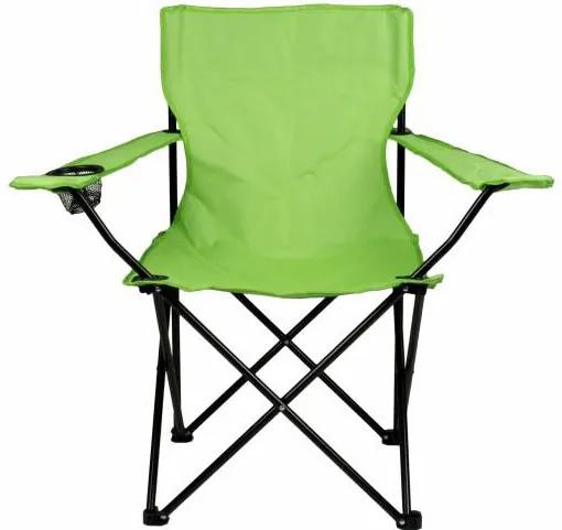 Divero 9527 Kempingová sada - 2x skládací židle s držákem - sv. zelená