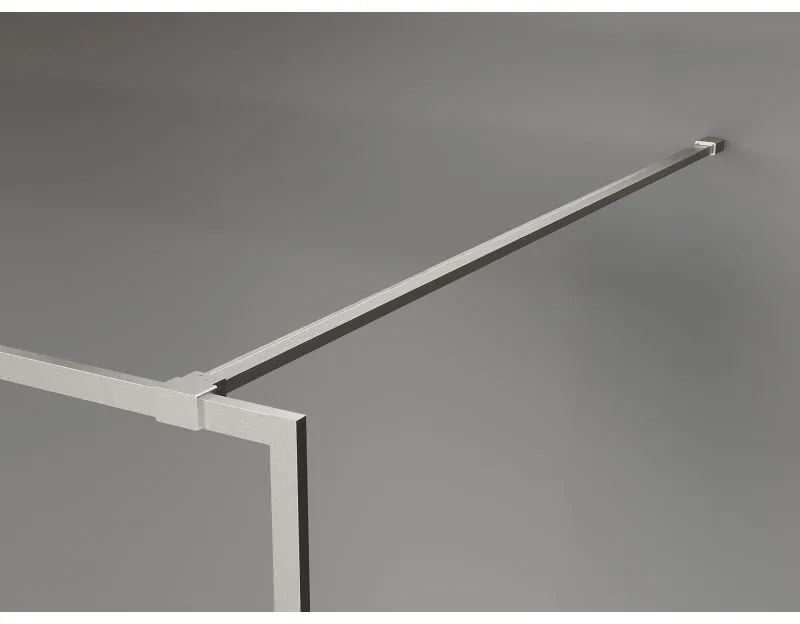 Mexen Kioto-F, sprchová zástěna s rámem 115 x 202 cm, 8 mm čiré sklo, ocelový profil, 800-115-104-97-00