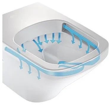 WC set OVALE BASSO RIMLESS: závěsné WC se sedátkem, duofix special, podložka, tlačítko chrom mat, OLKLT053ER012