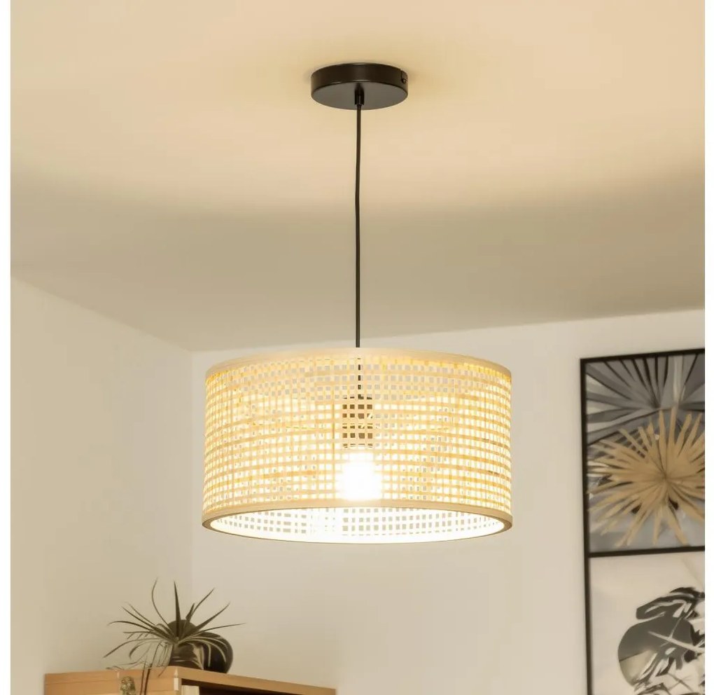 Brilagi - LED Lustr na lanku CERIA BOHO 1xE27/40W/230V pr. 25 cm bambus