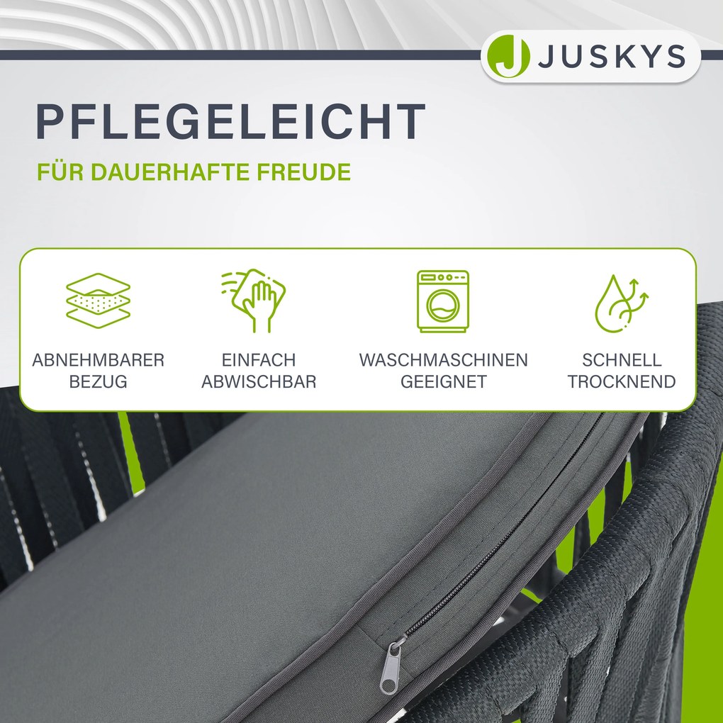 Juskys Zahradní křesla s provazovým výpletem, 2 kusy Barva: béžová