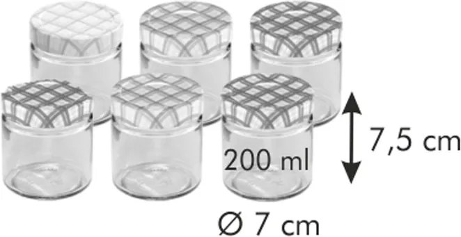 TESCOMA Zavařovací sklenice DELLA CASA 200 ml, 6 ks