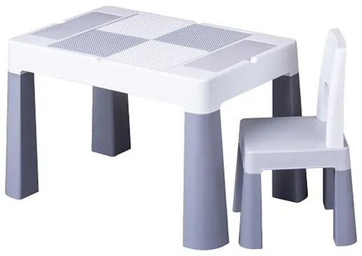 Dětský set stůl a židle MULTIFUN šedý