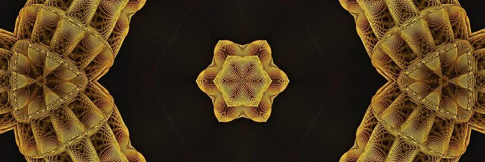 Obraz zajímavá zlatá Mandala Varianta: 120x40