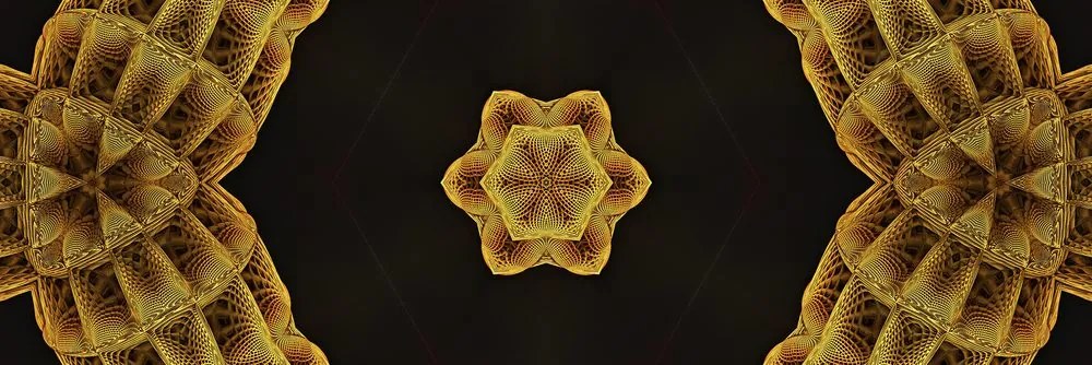 Obraz zajímavá zlatá Mandala Varianta: 135x45