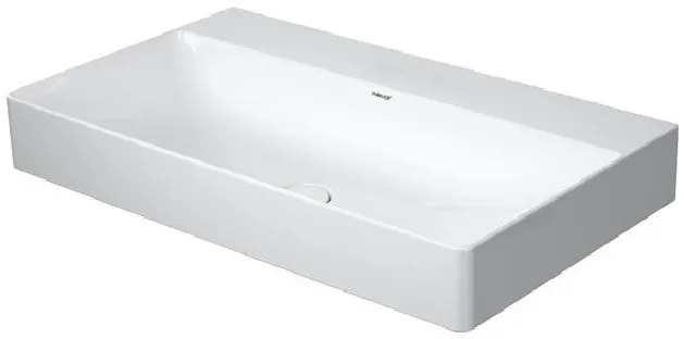 Duravit DuraSquare - Umyvadlo na desku, 80x47 cm, bez přepadu, bez otvoru pro baterii, DuraCeram, bílá 2353800079