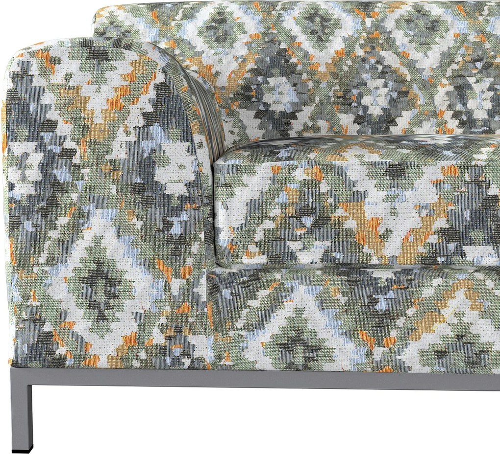 Potah na pohovku IKEA  Kramfors 3-místná barva modrá látka pletený vzor, vzorované