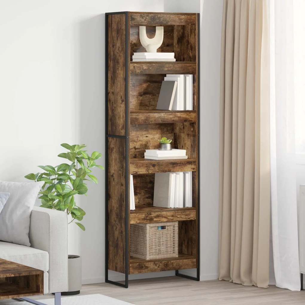 Knihovna 60 x 30 x 189,5 cm Kompozitní dřevo Kouřový dub 3403000