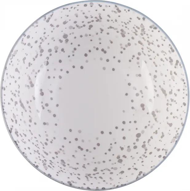 Lunasol - Miska na cereálie bílá / světle-šedá 17,8 cm - Basic (490833)