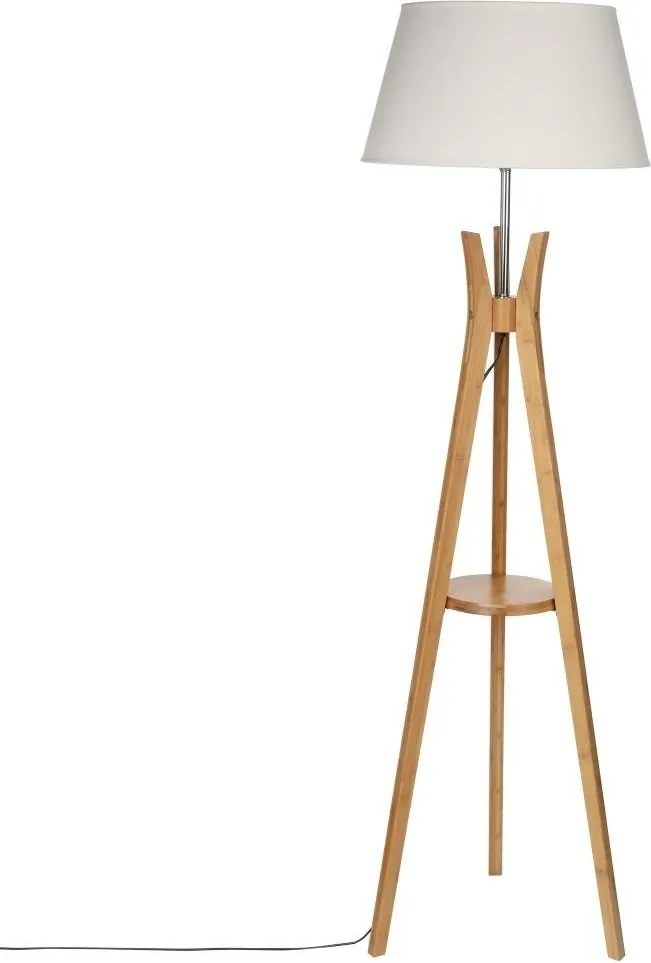 Bílá stojací lampa KALO, 156 cm