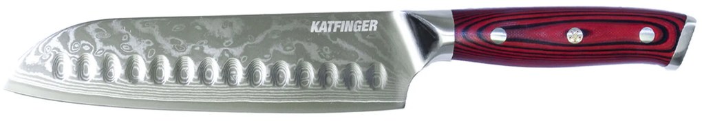 KATFINGER | Box Red Santoku | sada damaškových nožů 3ks