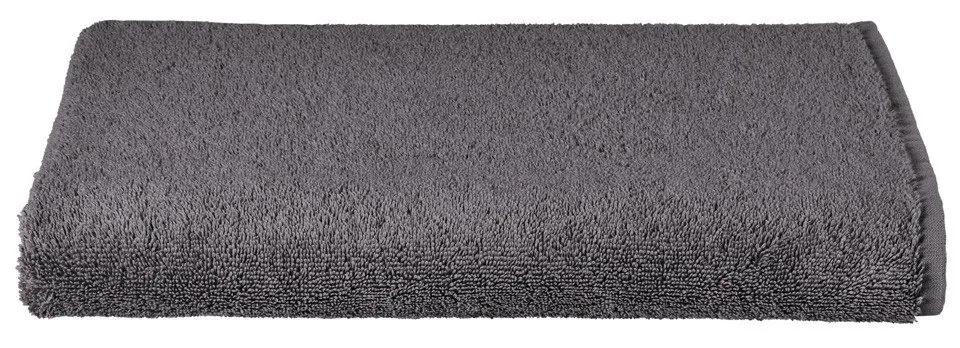 Bavlněná osuška PURE s úzkou bordurou 90 x 160 cm, šedá