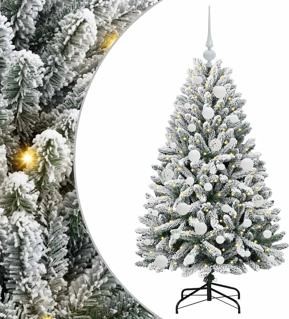 Umělý vánoční stromeček 120 cm 150 LED Teplá bílá PVC a ocel 3395733